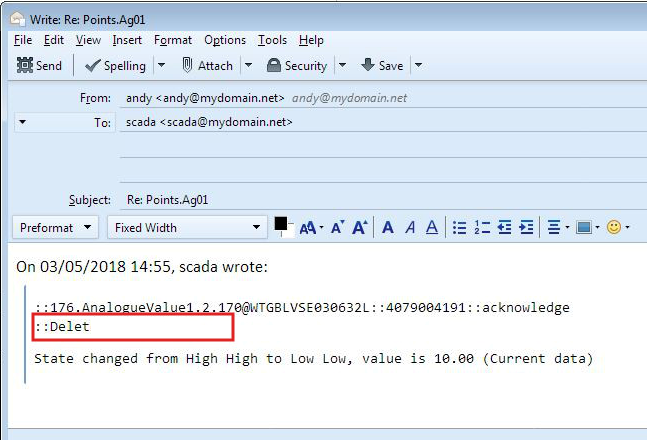 Alarm Redirection Guide - Use a Hiding Keyword to Acknowledge Alarms Remotely by E-Mail (Example ...